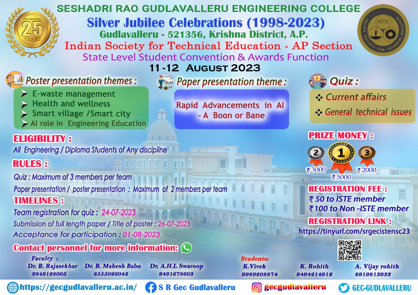 SR Gudlavalleru Engineering College | An Autonomous Institute